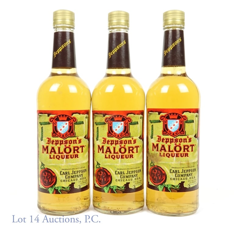 Jeppson's Malort Liqueur, 3 Bottles Auction