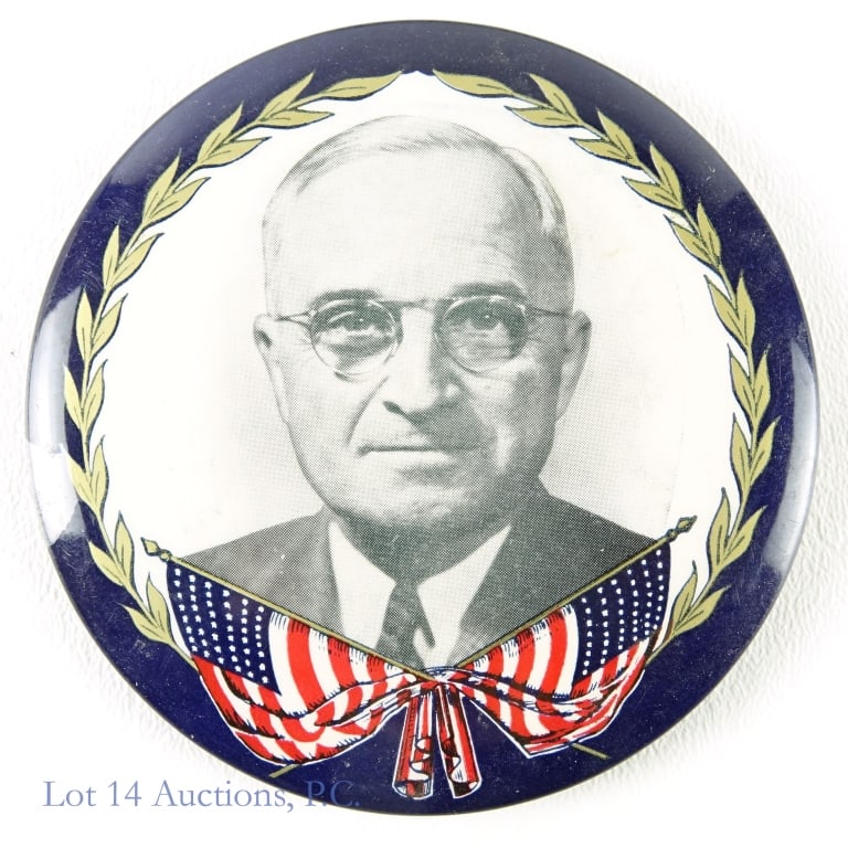 1948 Harry S Truman Philadelphia Badge Picture Pin Auction
