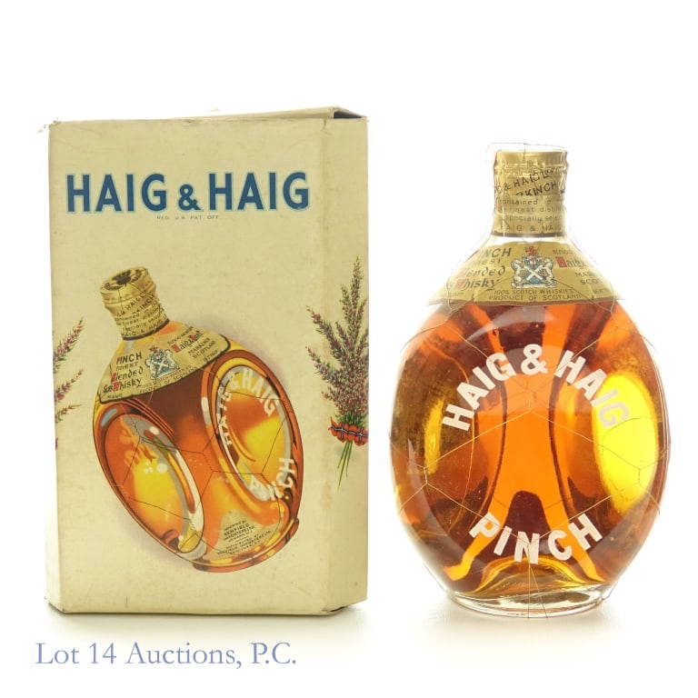 Haig & Haig Pinch Scots Whisky (1940s / 50s) + Box Auction