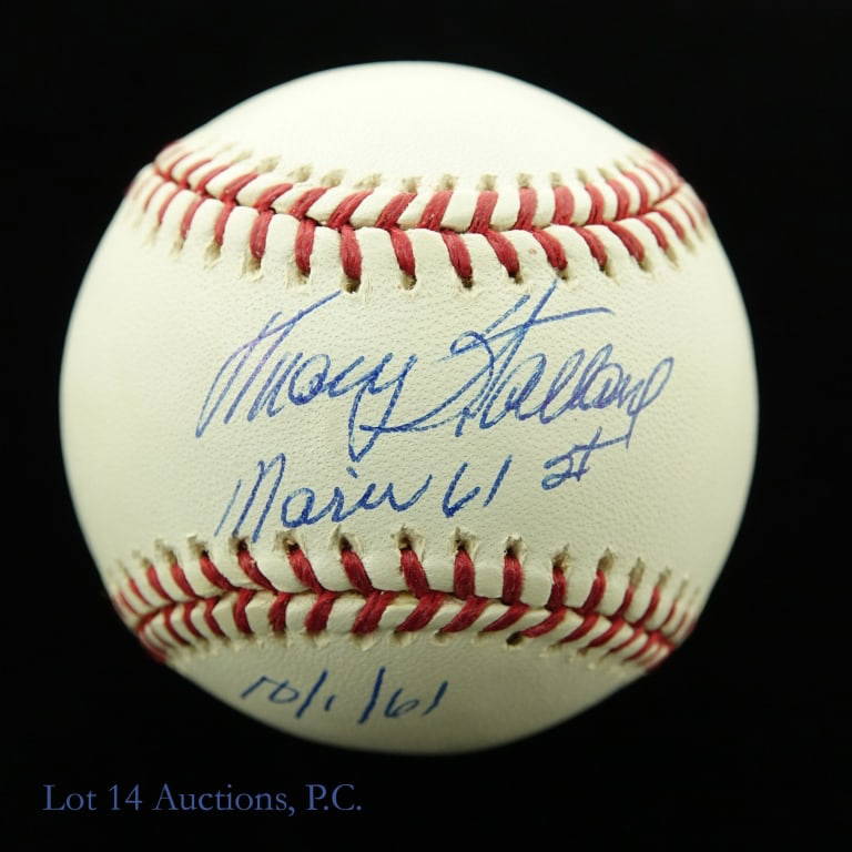 Tracy Stallard Maris 61st 10/1/61 Signed Baseball Auction