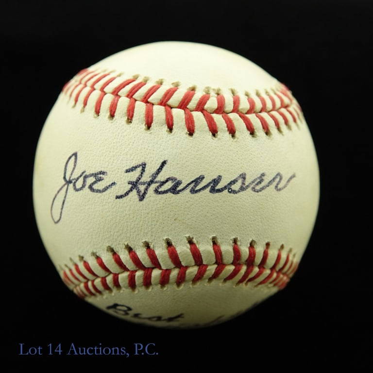 Joe Hauser Signed Baseball Auction