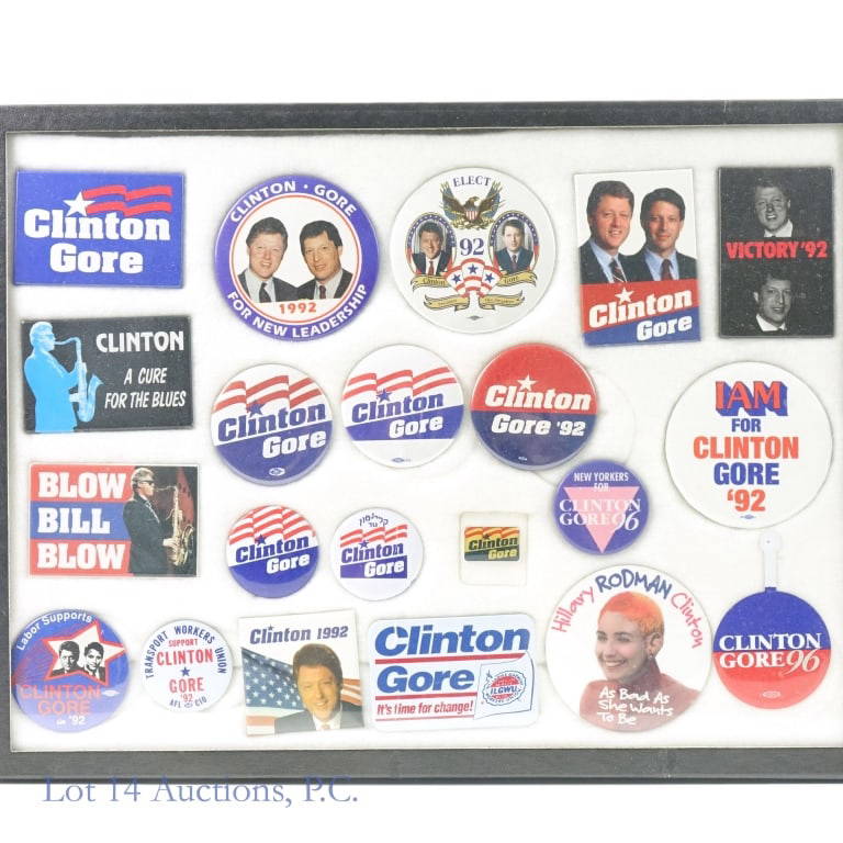 1992 & 1996 Clinton-gore Campaign Items-21 Auction