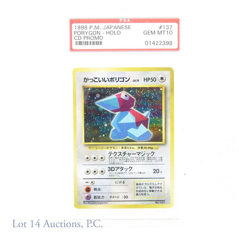 1998 Pokemon Japanese Porygon Cd Promo (psa 10) Auction