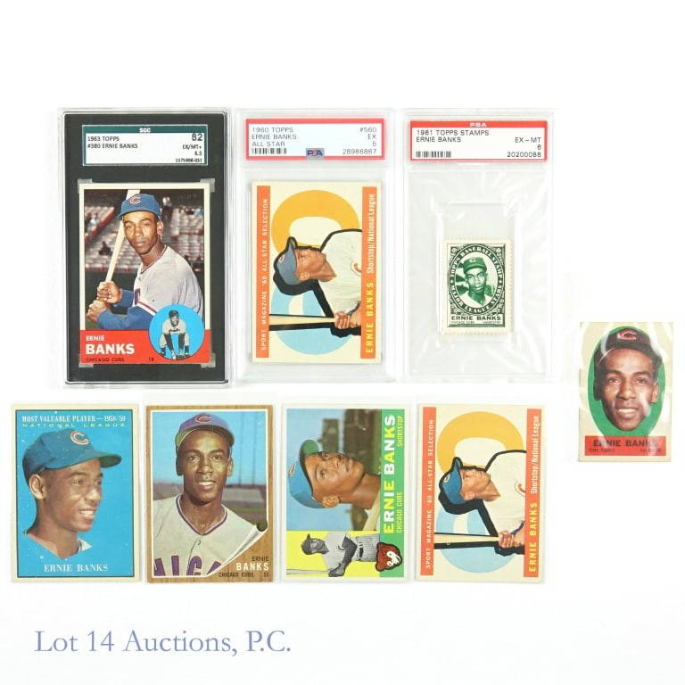 1960-1963 Topps Ernie Banks Cards (psa/sgc) (8) Auction