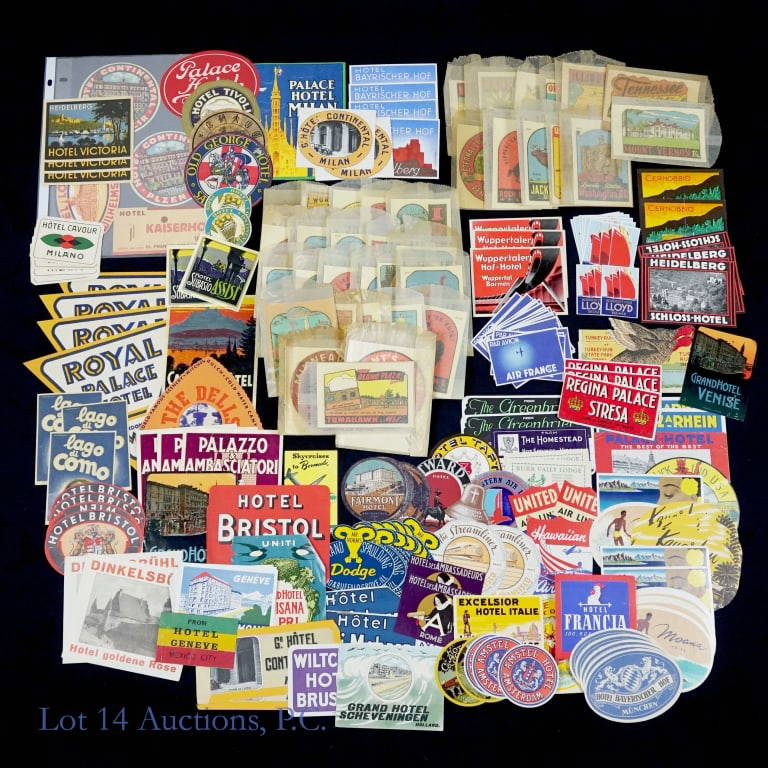 Trunk / Travel Stickers And Decals (+80) Auction