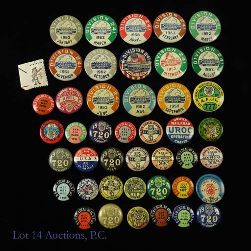 1949 1953 Labor Union Pins (40+)