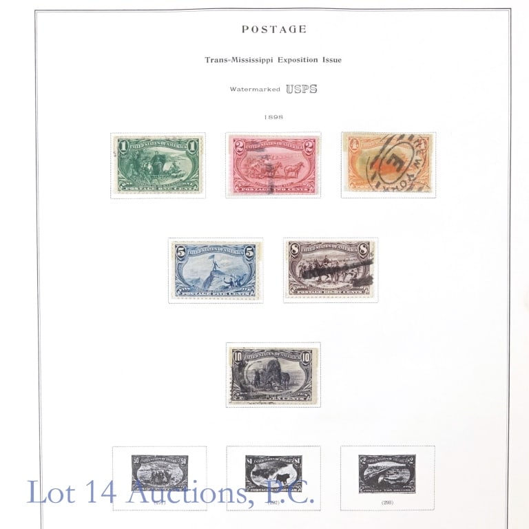 1898 U.s. Trans-mississippi Expo Stamps (6) Auction