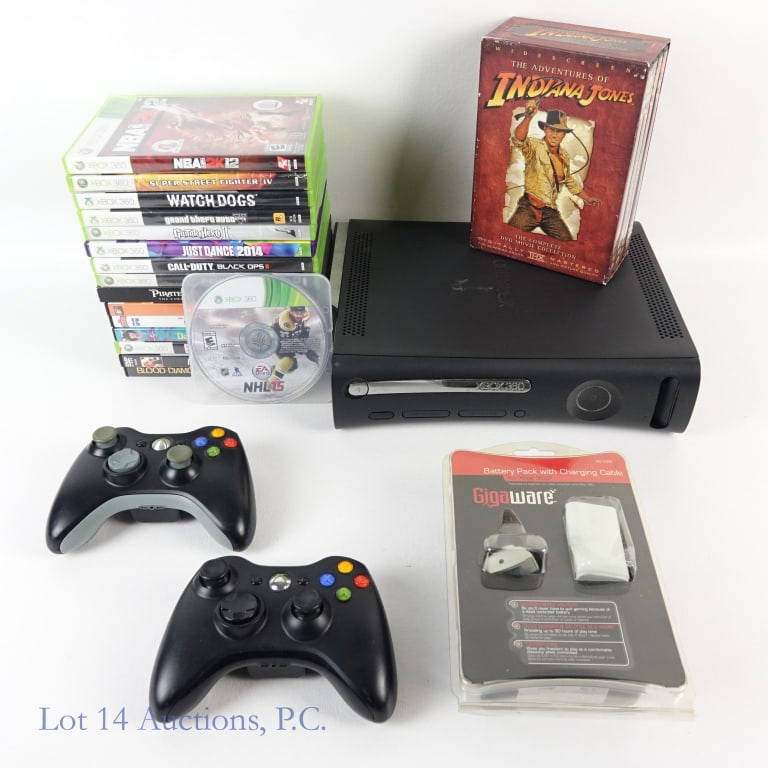 Xbox Console, Games (10), Dvds (10) Auction