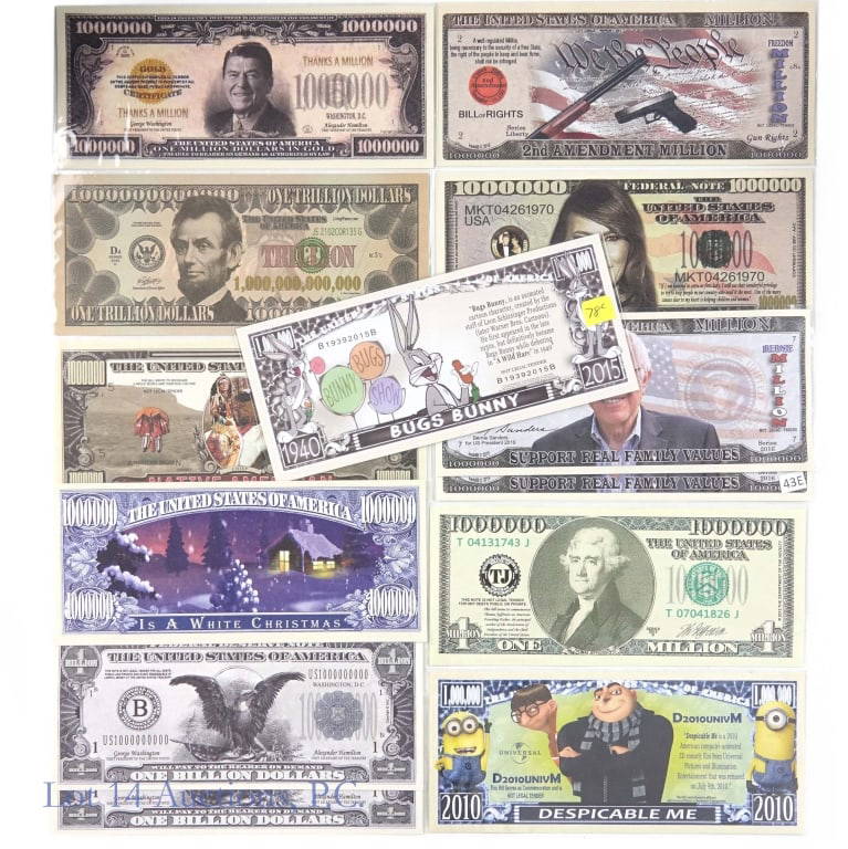 Various Novelty Notes (13) Auction