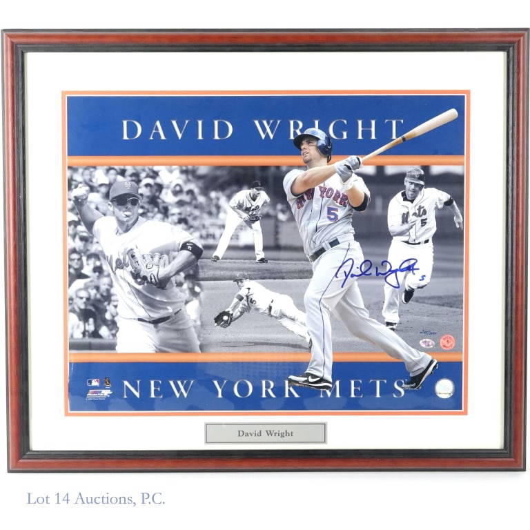 David Wright Signed Large Photo Montage Auction