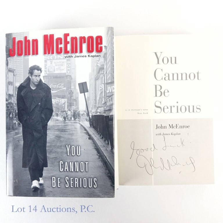 Signed John Mcenroe You Cannot Be Serious Book Auction