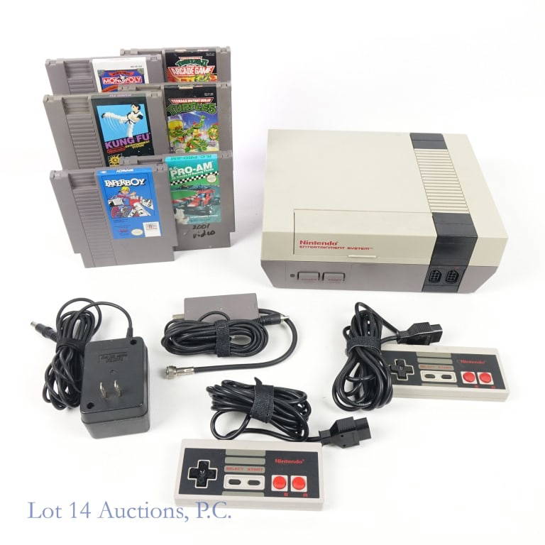 Nintendo Nes Game Console System (6 Games) Auction