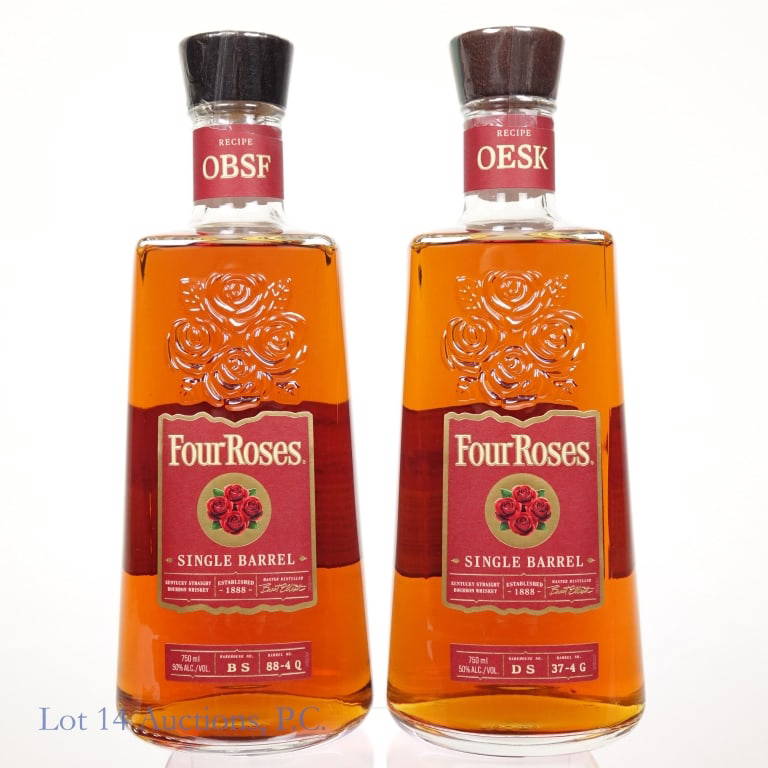 Four Roses Single Barrel Bourbon (2, Obsf & Oesk) Auction