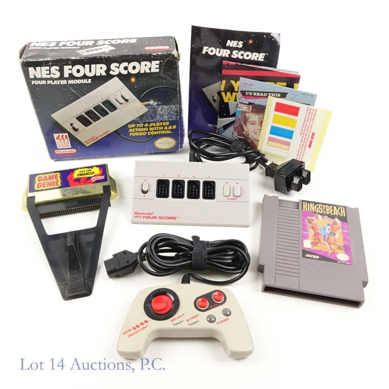 Nes Four Score Playing Module, Controller, Game Auction