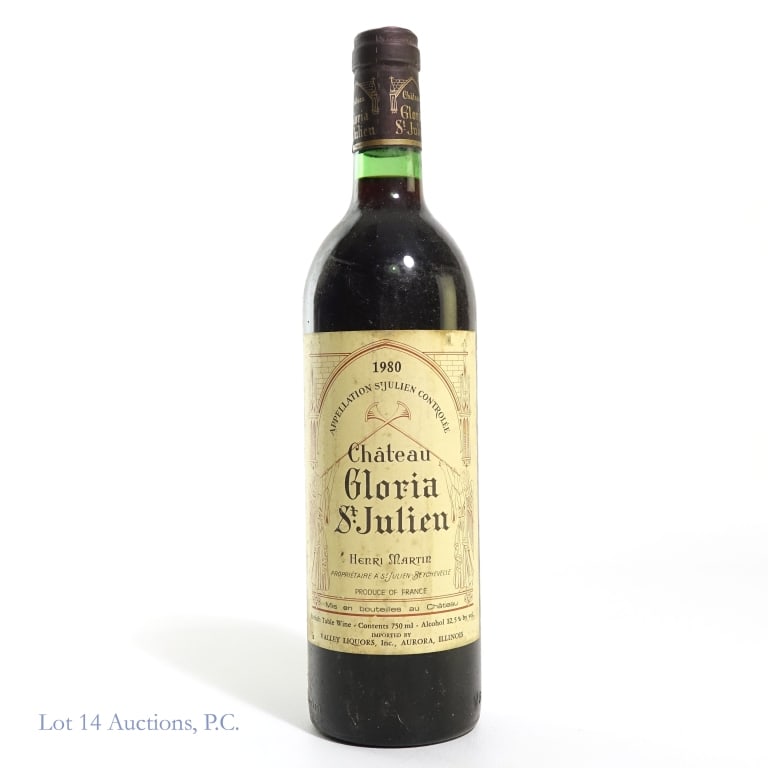 1980 Chateau Gloria St. Julien Red Bordeaux Wine - Jul 10, 2025 | Lot ...