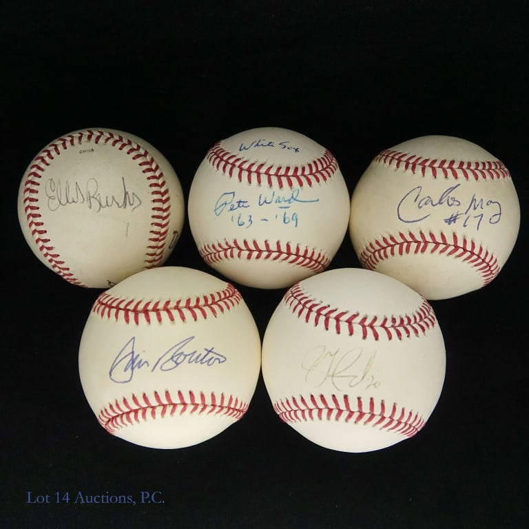 Autographed Baseballs - Hunter (5) Auction