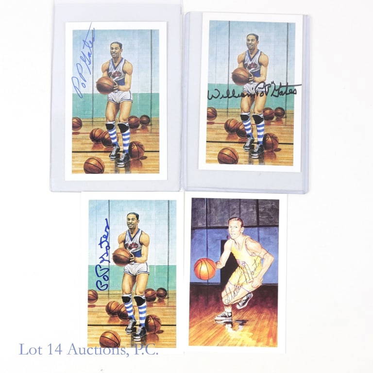 Pop Gates & Slater Martin Signed Postcards (4) Auction