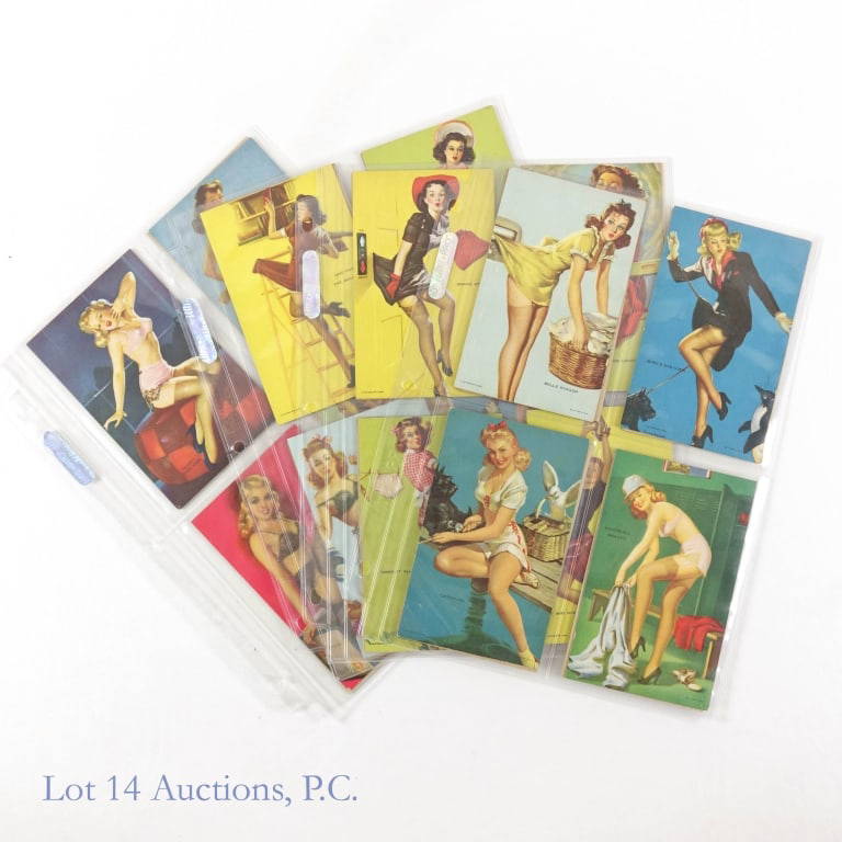 Pin-up, Mutoscope Follies Girls, Complete (32) Auction