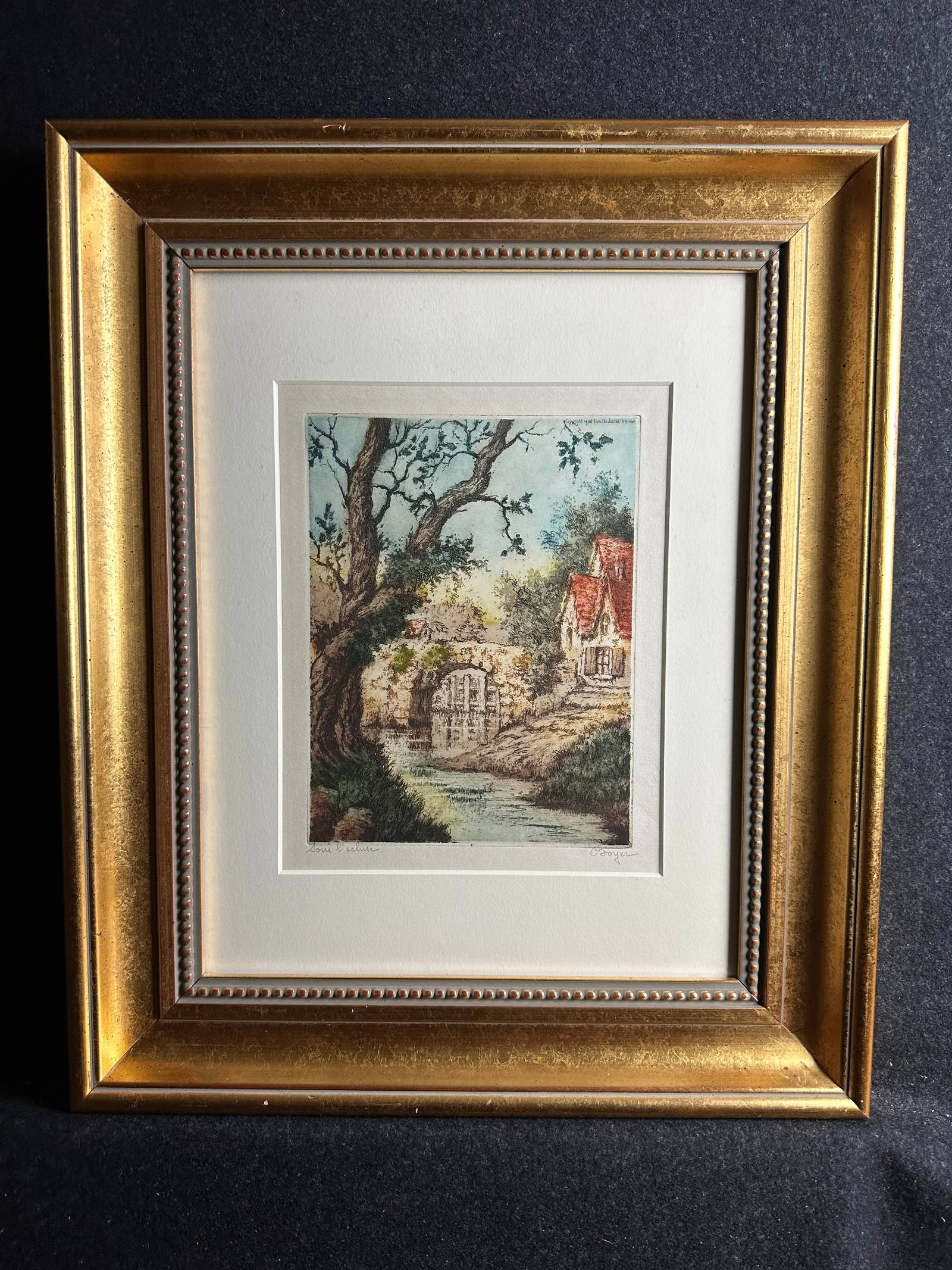 Camilla Lucas Boyer, Pencil Signed Original Etching Auction