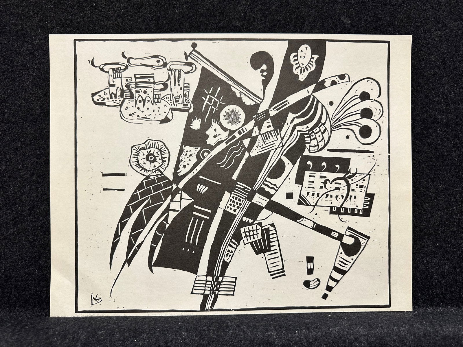 Wassily Kandinsky, Original Woodcut, Signed In The Plate, 1935 Auction