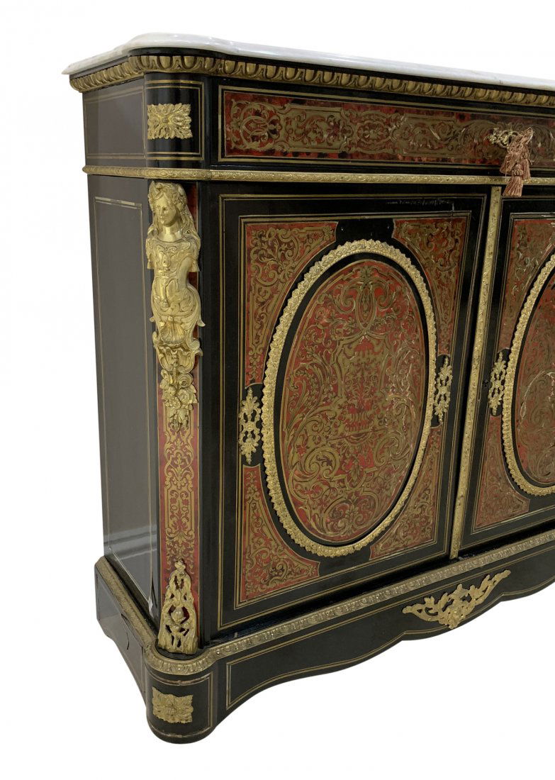 Antique French Empire Marble Bronze Boule Cabinet - Mar 03, 2020 ...