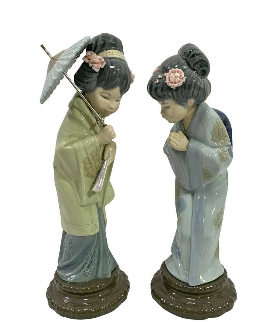 Lladro Oriental Geisha Porcelain Figures - Dec 22, 2020 | Napoleon's ...