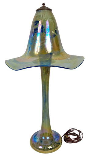 Stephen Fellerman Studio Art Glass Lamp W/ Shade