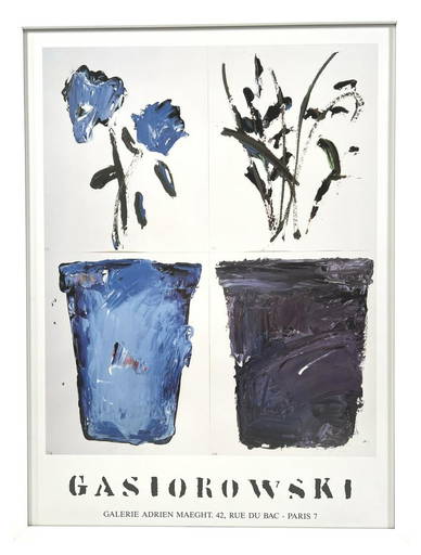 Gerard Gasiorowski Galerie Maeght Flowers Poster (#0197) on Jul 31 ...