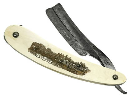 Rare Wade & Butcher Ivory Display Straight Razor