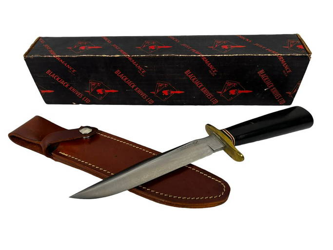 Blackjack Knife W/ Box & Sheath