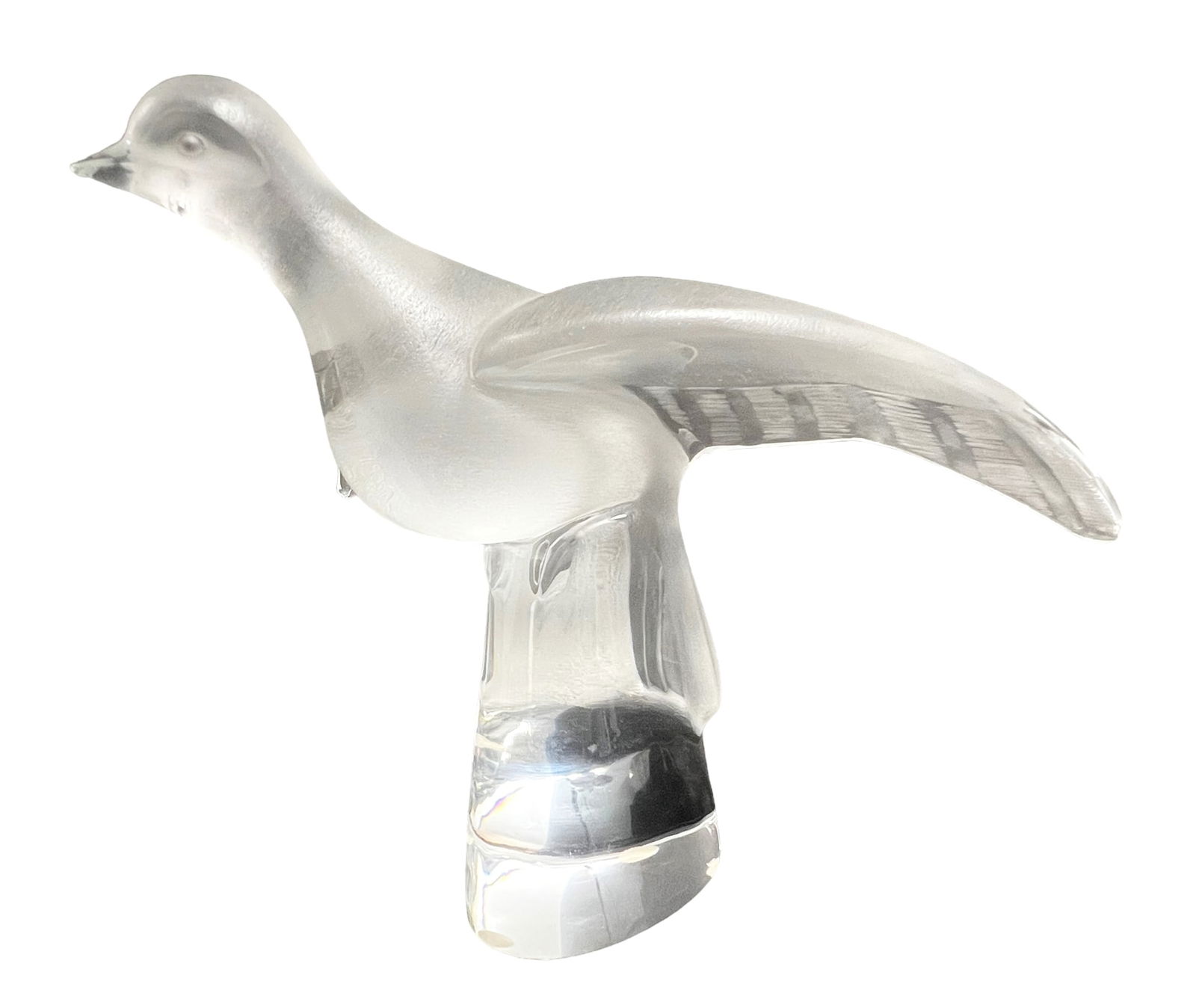 Lalique French Crystal "colombe Clita" Sculpture Auction