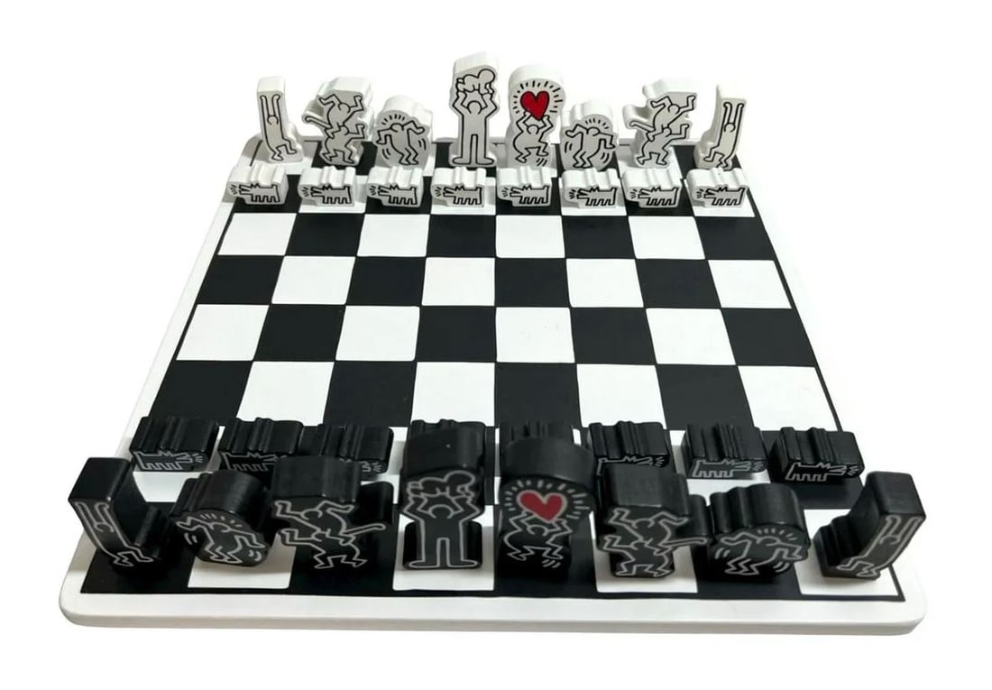 Keith Haring Jeu Dechek Vilac Chess Set Auction