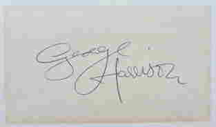George Harrison Autograph - Dec 04, 2013 | THE FAME BUREAU LIMITED in ...