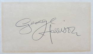 George Harrison Autograph - Dec 04, 2013 | THE FAME BUREAU LIMITED in ...