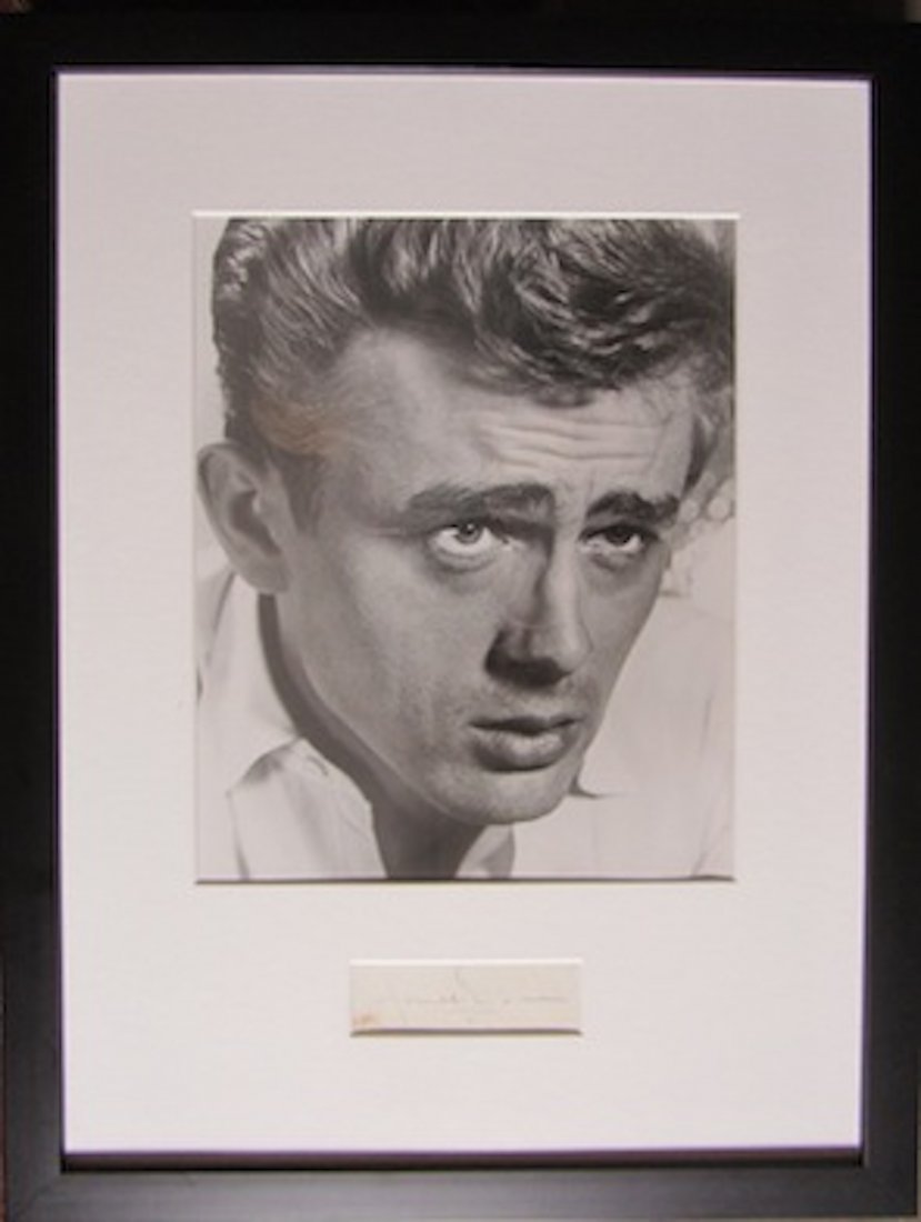 James Dean. A James Dean autograph presentation