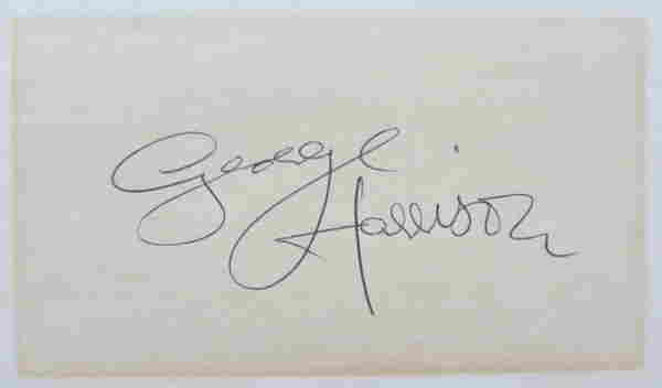 George Harrison Autograph - Dec 04, 2013 | THE FAME BUREAU LIMITED in ...