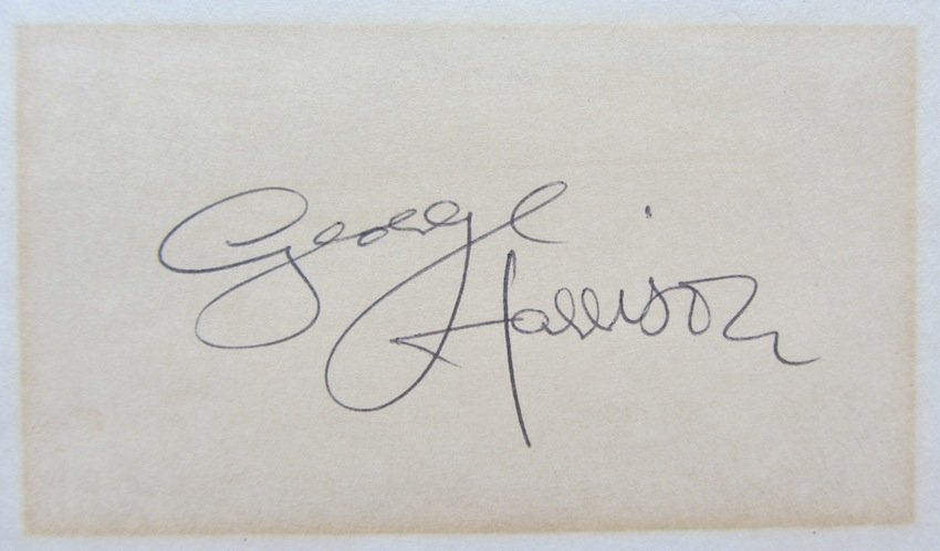 George Harrison Autograph - Dec 04, 2013 | THE FAME BUREAU LIMITED in ...