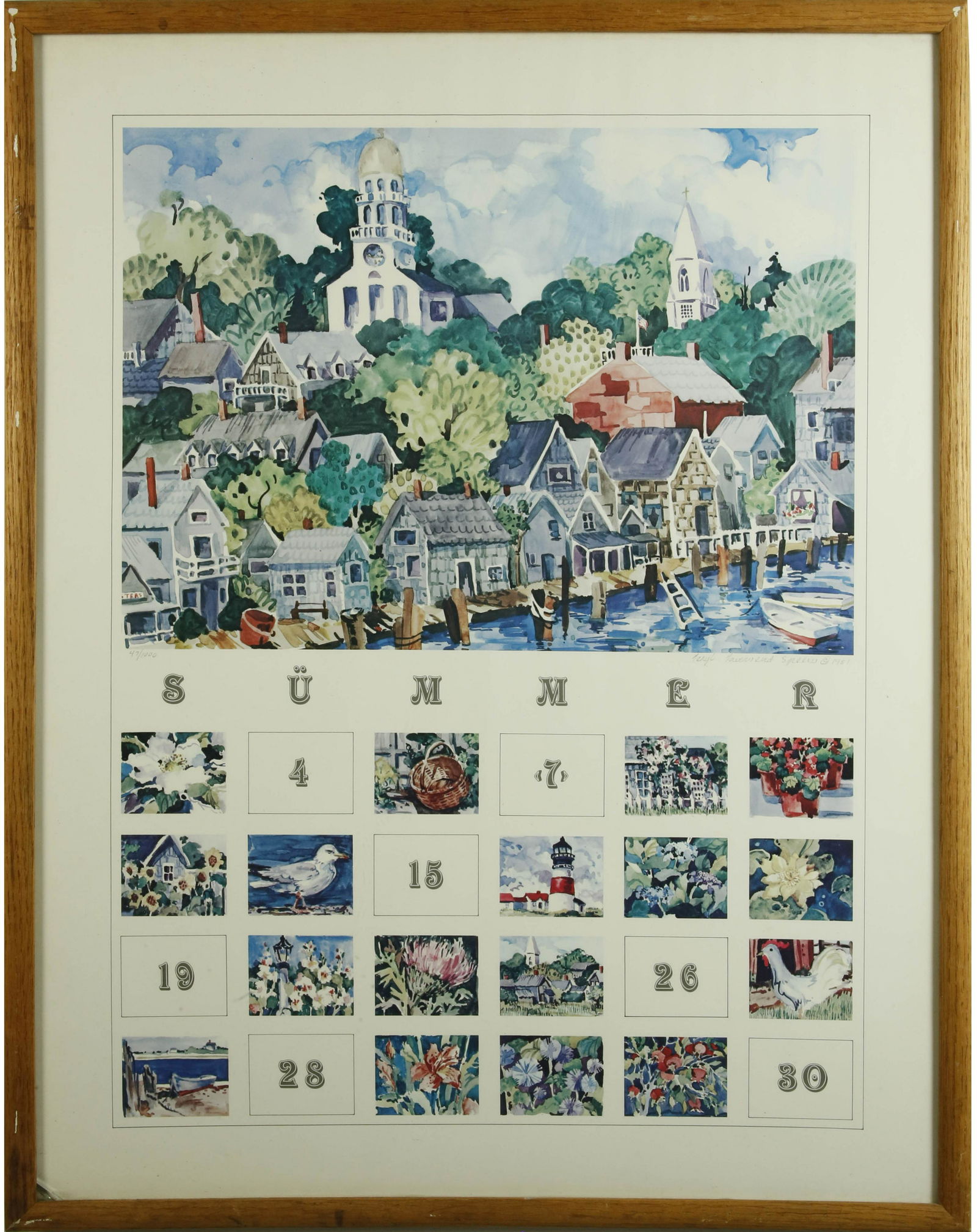 Vintage Limited Edition Nantucket Summer Calendar