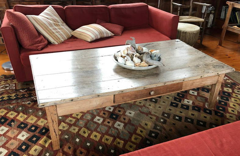 Antique Rustic Pine Coffee Table