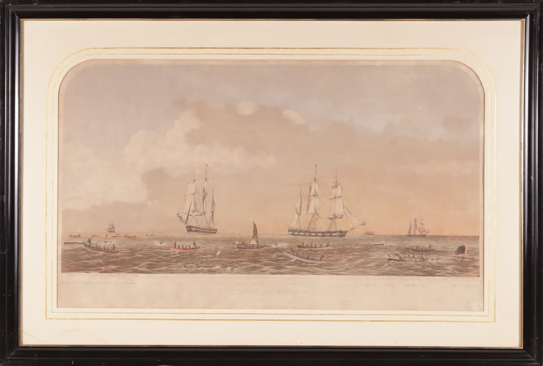 Benjamin Russell Engraving, "sperm Whaling With Its Varieties", Circa ...