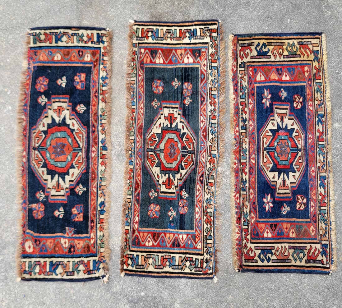 Three Antique Persian Tribal Mafrash Bag Face Rugs Auction
