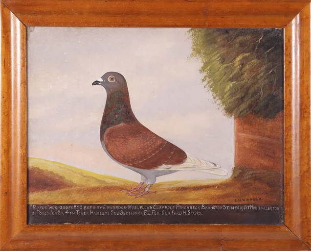 Edward Henry Windred Oil On Canvas "portrait Of The Champion Racing ...