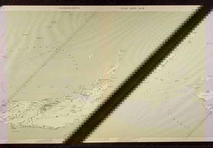 1891 George Walker Massachusetts Atlas Plate No. 10 Map Of Nantucket