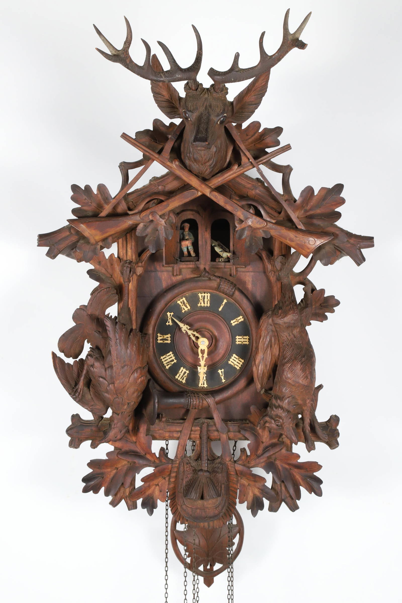 Black Forest Carved Cuckoo Clock, 19th Century Auction