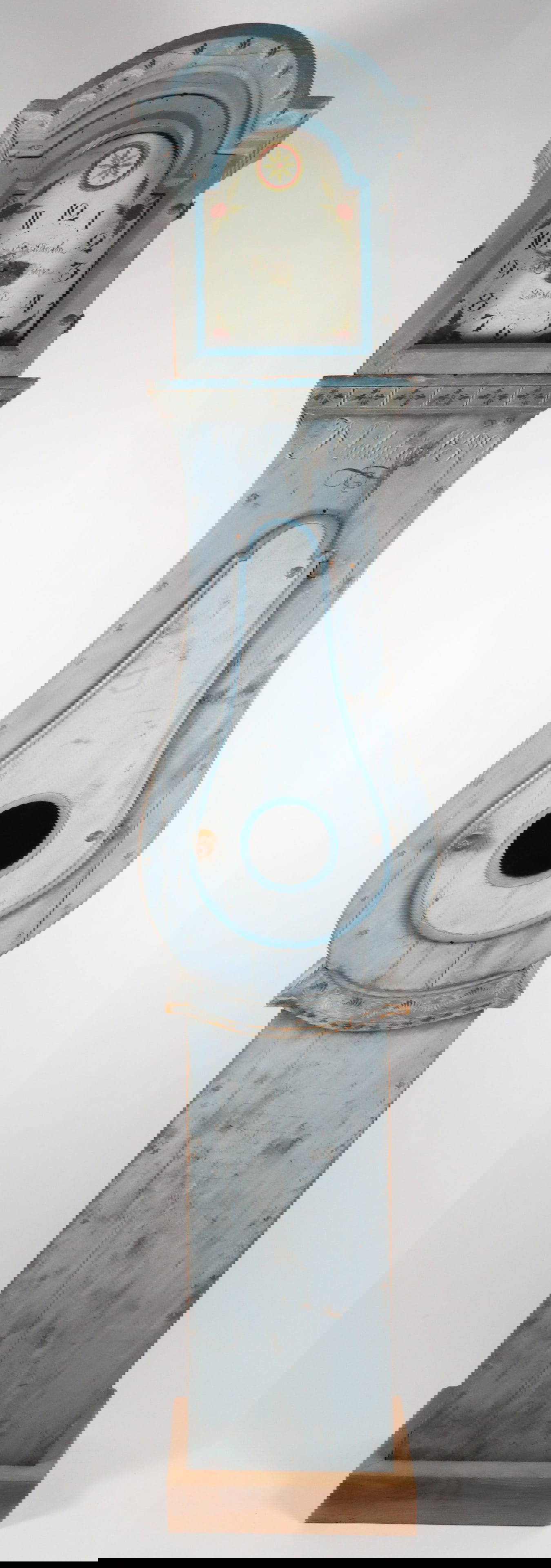 Gustavian Swedish Mora Powder Blue Tall Case Clock, Circa 1899 Auction