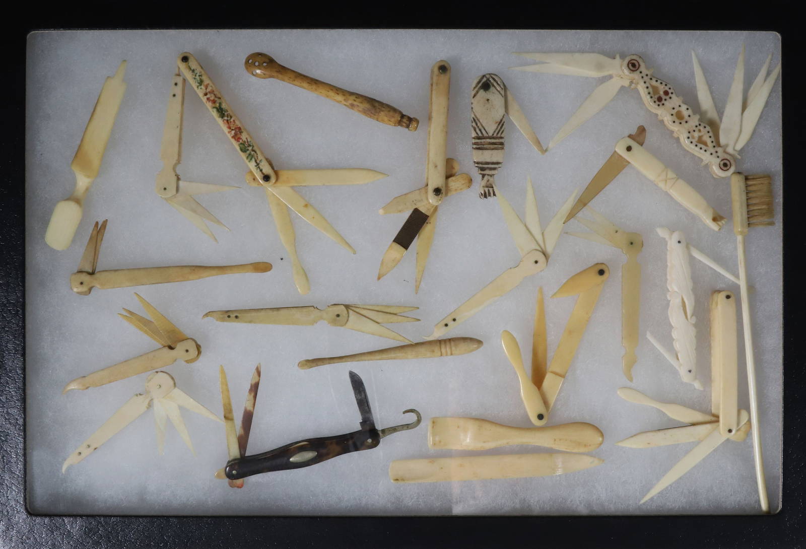 Assortment Of Twenty-two Whalebone Hygiene Tools, 19th Century Auction