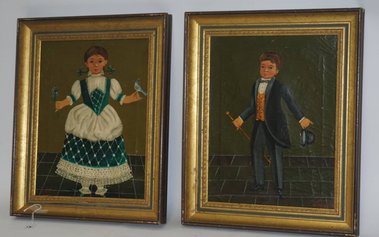 Pair Of Oil On Canvas By Artist Agapito Labios Auction