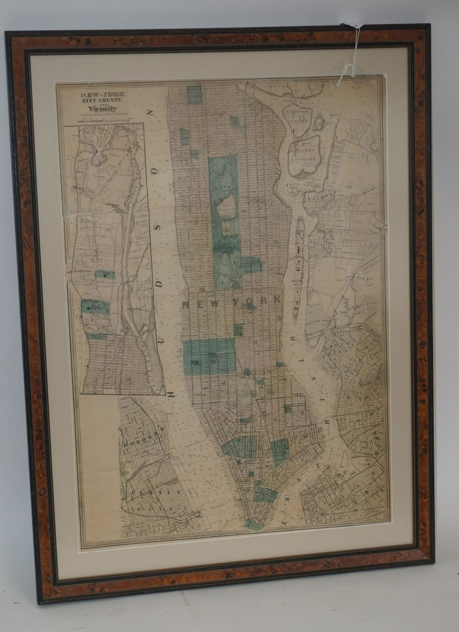 M. Dripps 1860 Map New York City County & Vacinity By M. Dripps