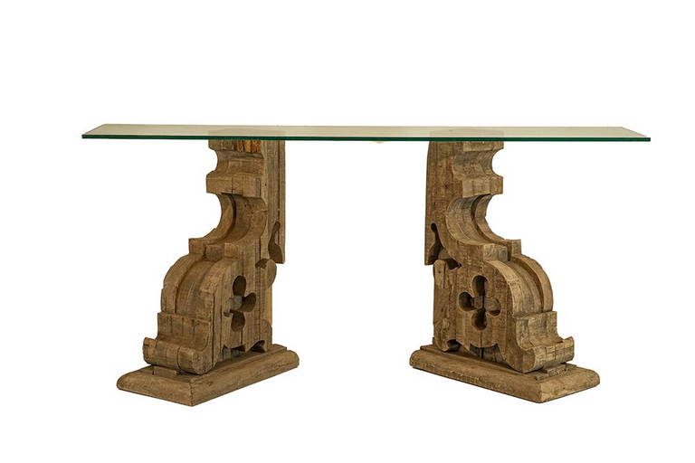 Antique Architectural Corbels Console Table