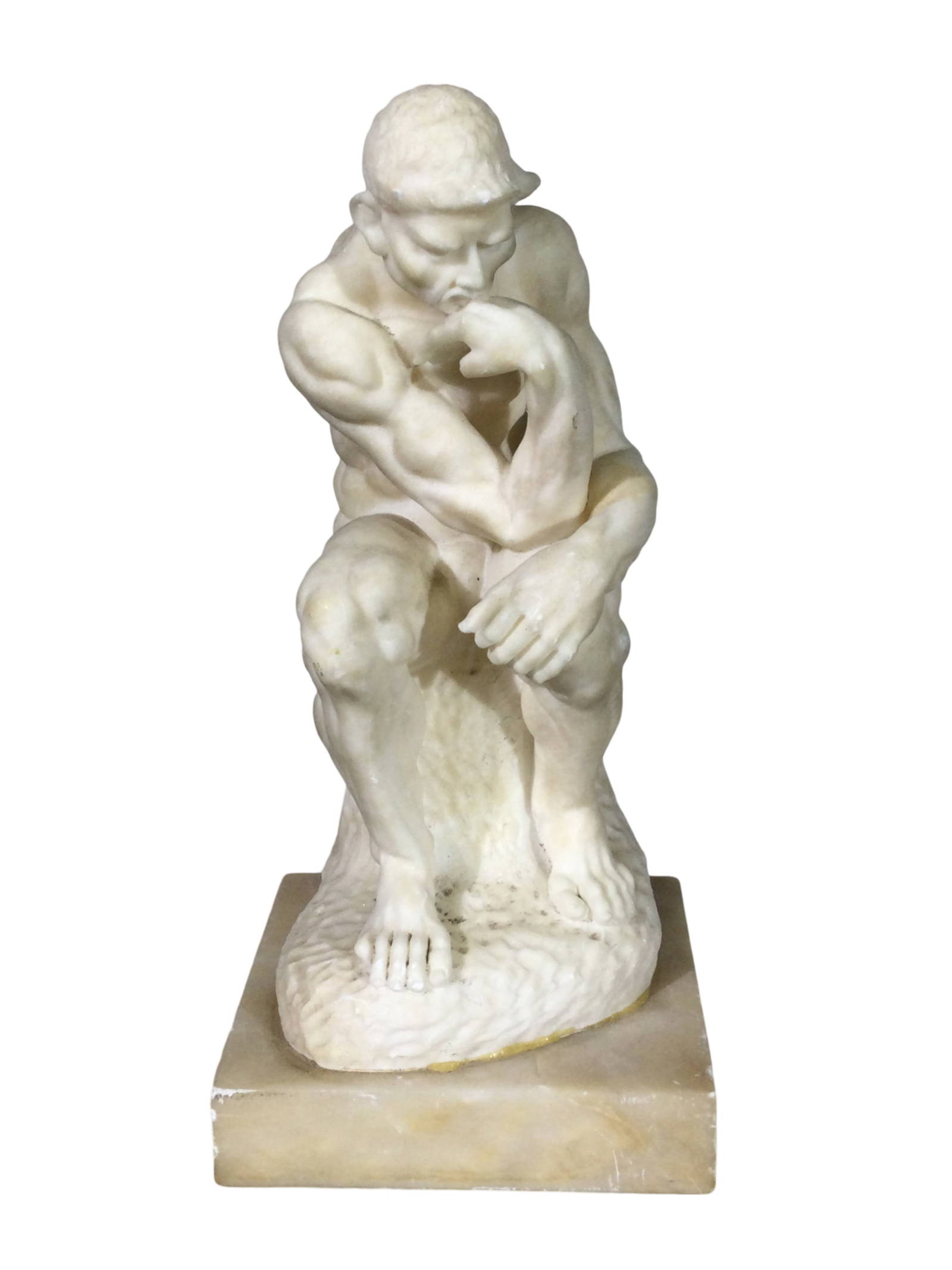 Italian Marble "the Thinker" Sculpture Auction